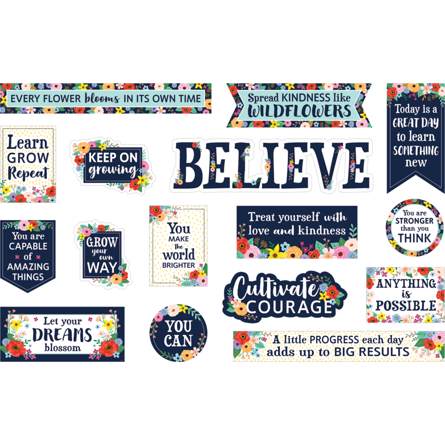 Wildflowers Mini Bulletin Board Set – McGregor's Teacher Supplies