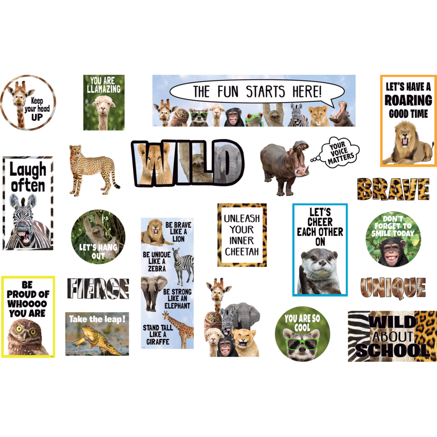 Go Wild Animals Mini Bulletin Board Set – McGregor's Teacher Supplies