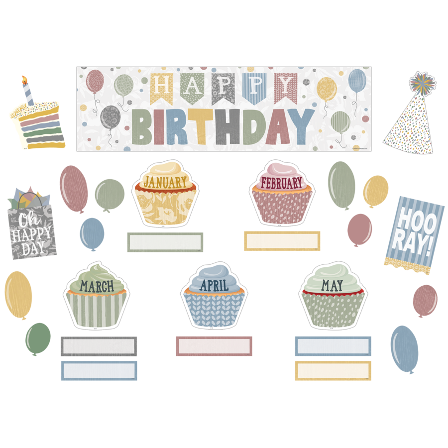 Classroom Cottage Happy Birthday Mini Bulletin Board Set – McGregor's ...
