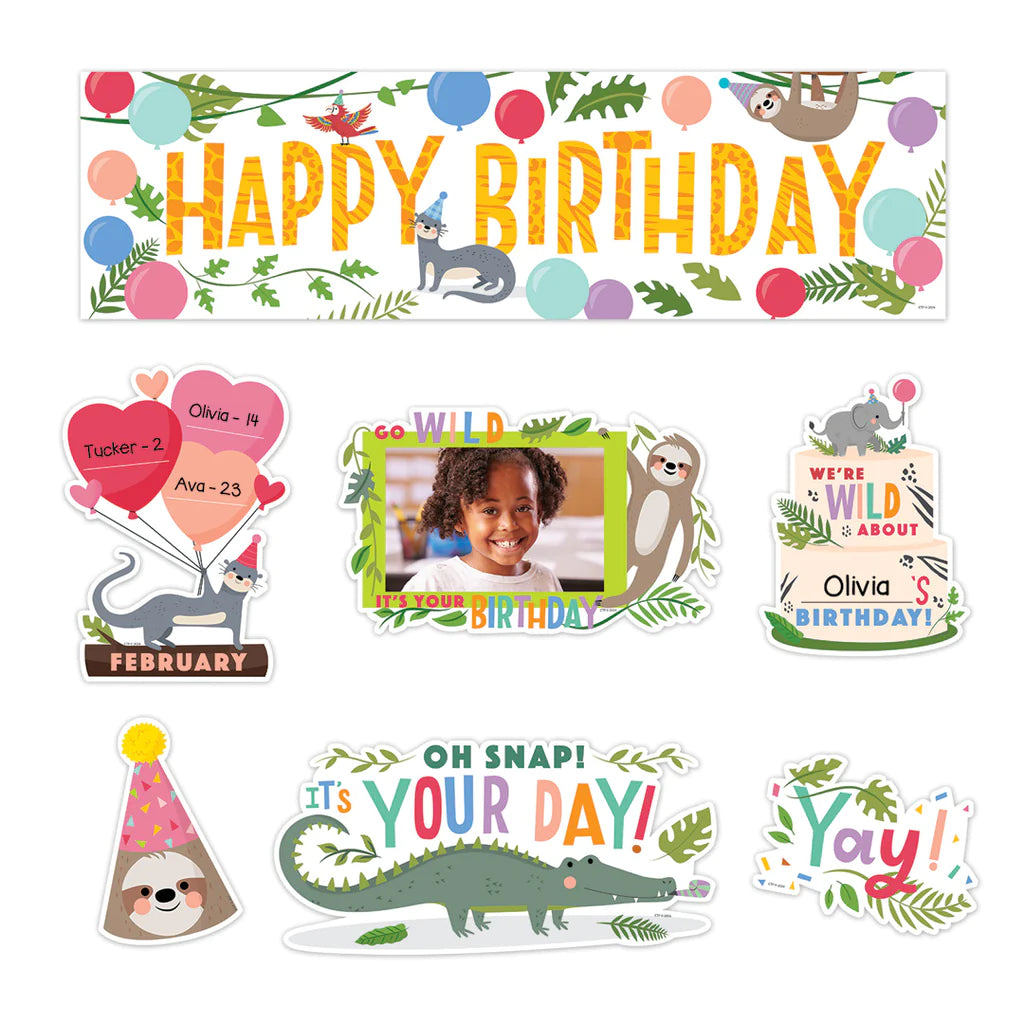 Jungle Friends Birthday Mini Bulletin Board Set – McGregor's Teacher ...