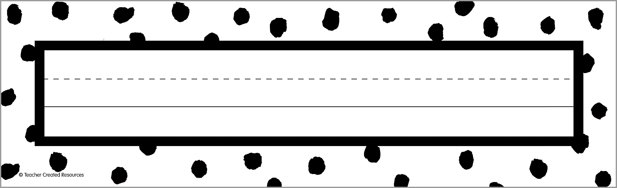 Black Painted Dots on White Flat Name Plates – McGregor's Teacher Supplies