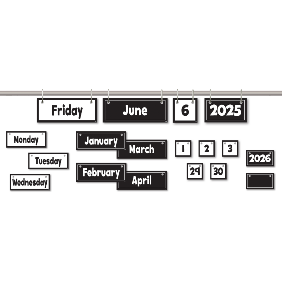 Black and White Flip Calendar – McGregor's Teacher Supplies