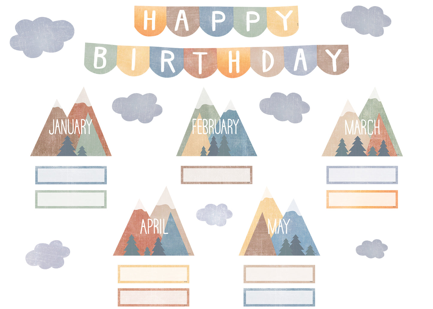 Moving Mountains Birthday Mini Bulletin Board Set – McGregor's Teacher ...