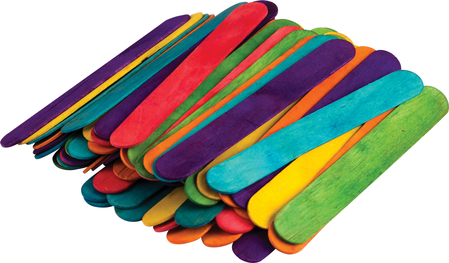 STEM Basics: Multicolor Jumbo Craft Sticks - 200 Count – McGregor's ...
