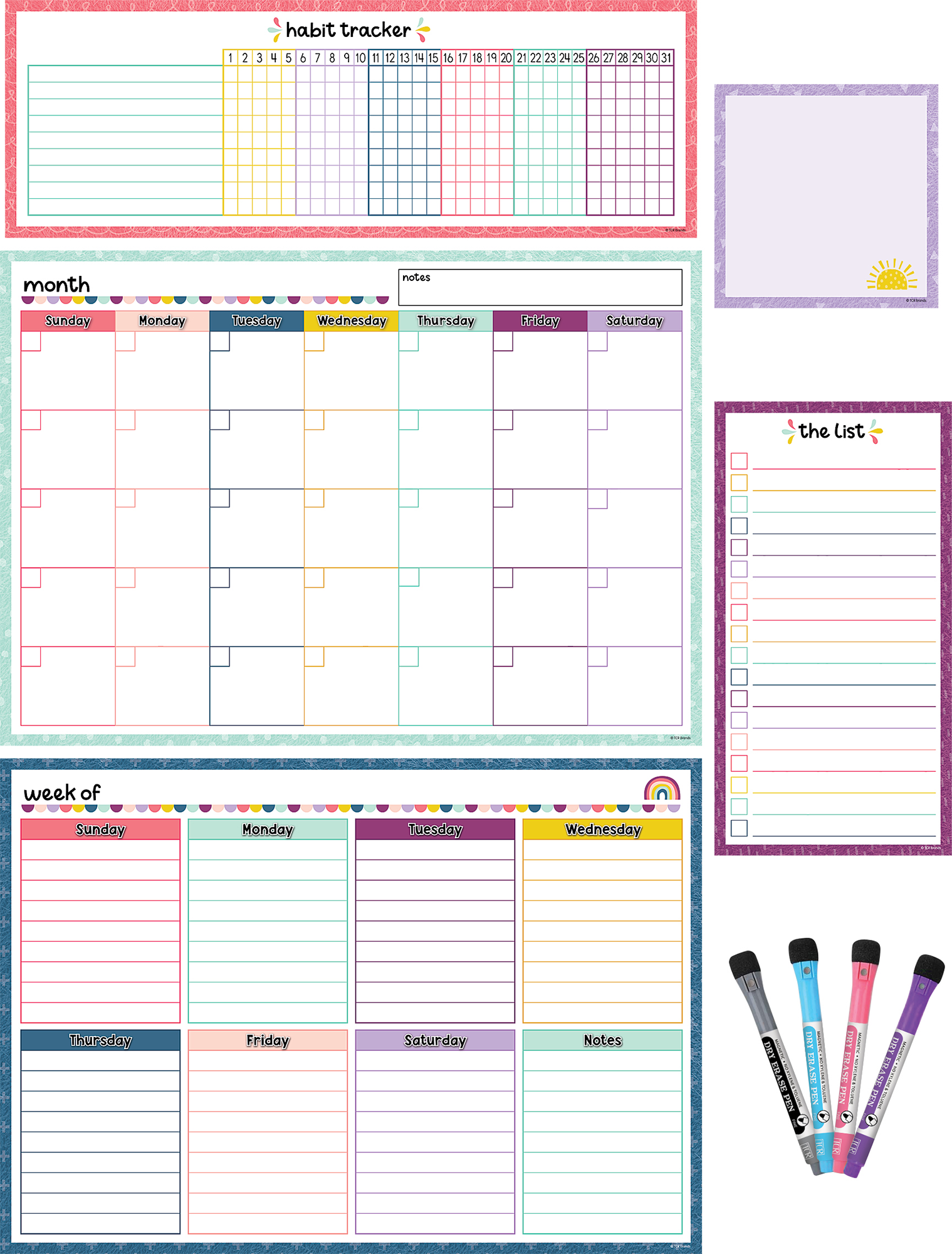 Oh Happy Day Dry-Erase Magnetic Calendar Set – McGregor's Teacher Supplies