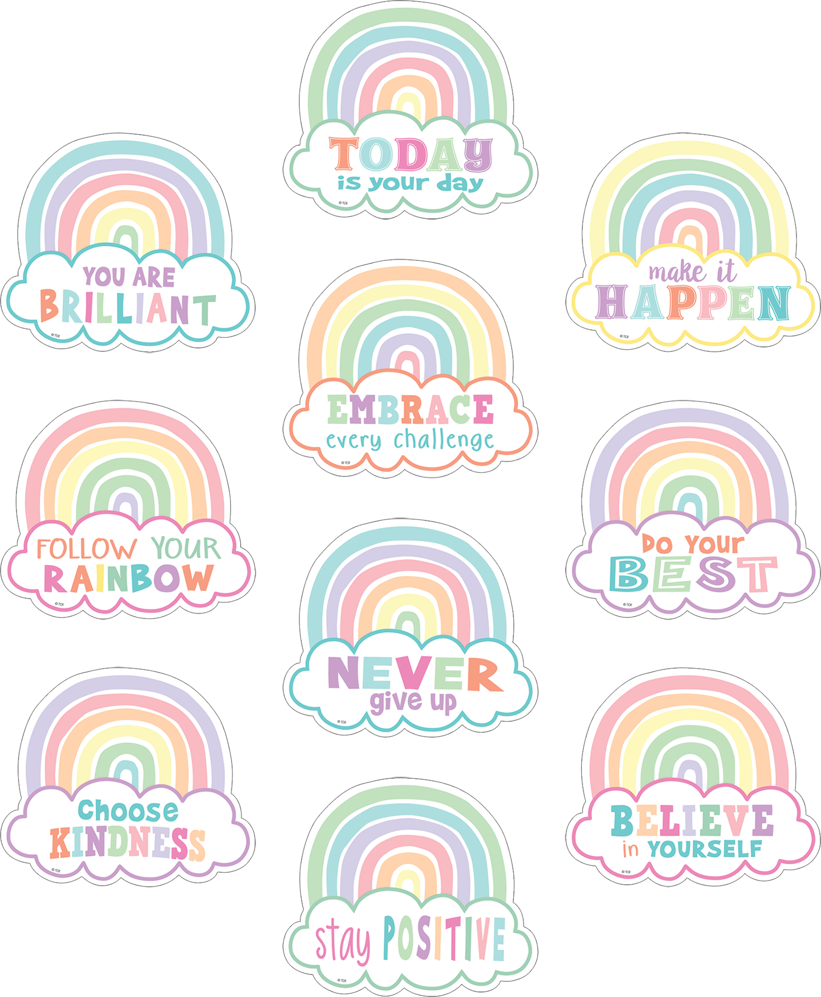 Pastel Pop Positive Sayings Accents – McGregor's Teacher Supplies