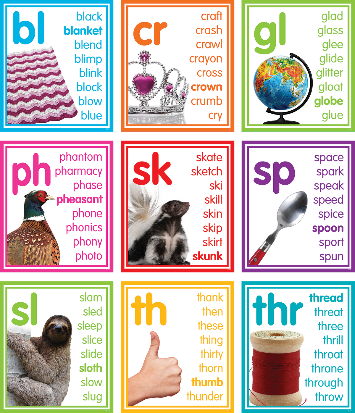 Colorful Photo Cards Digraphs and Blends Bulletin Board – McGregor's ...